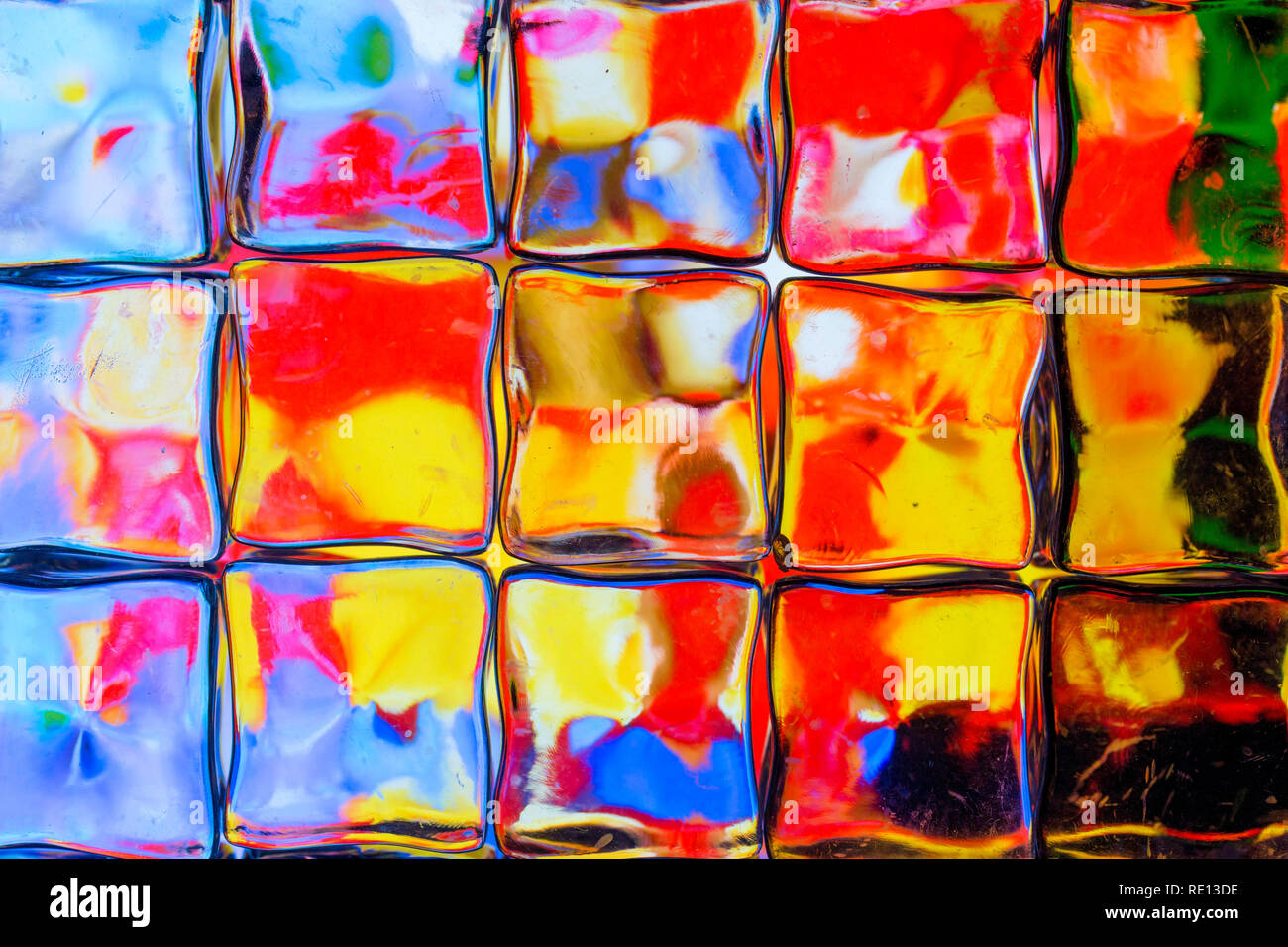 Colorful image distorted through square blocks Stock Photo - Alamy