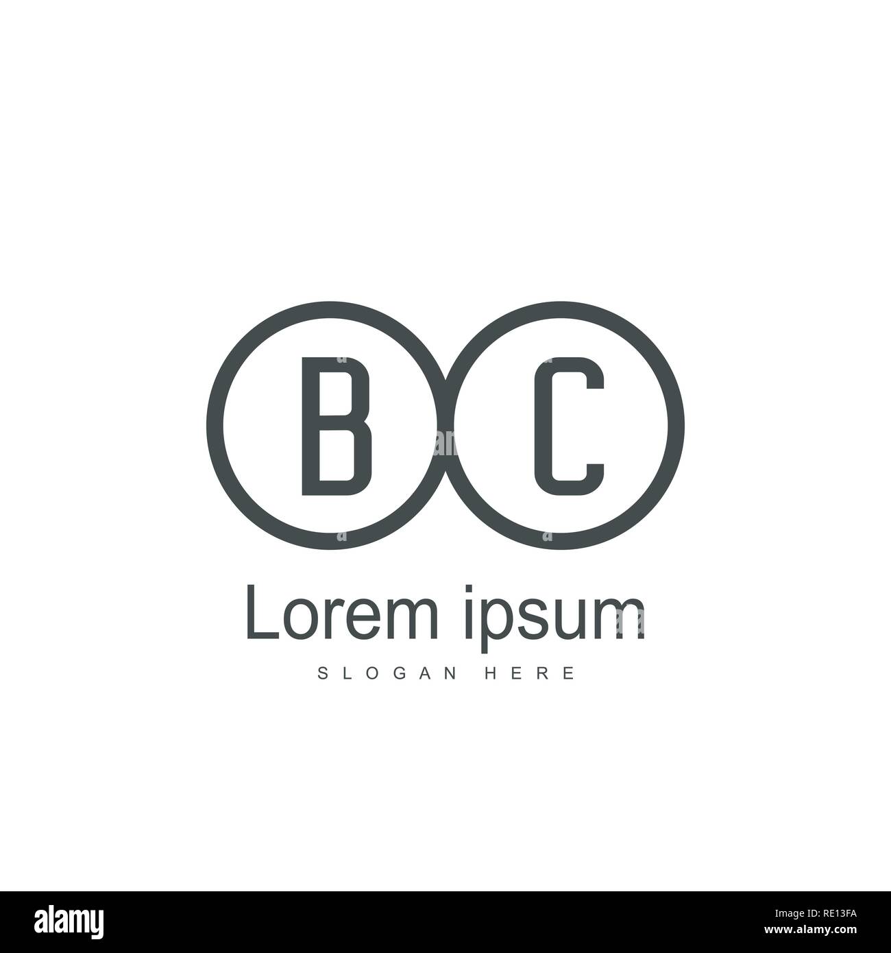Letter Logo BC Template Vector Design Stock Vector Image & Art - Alamy