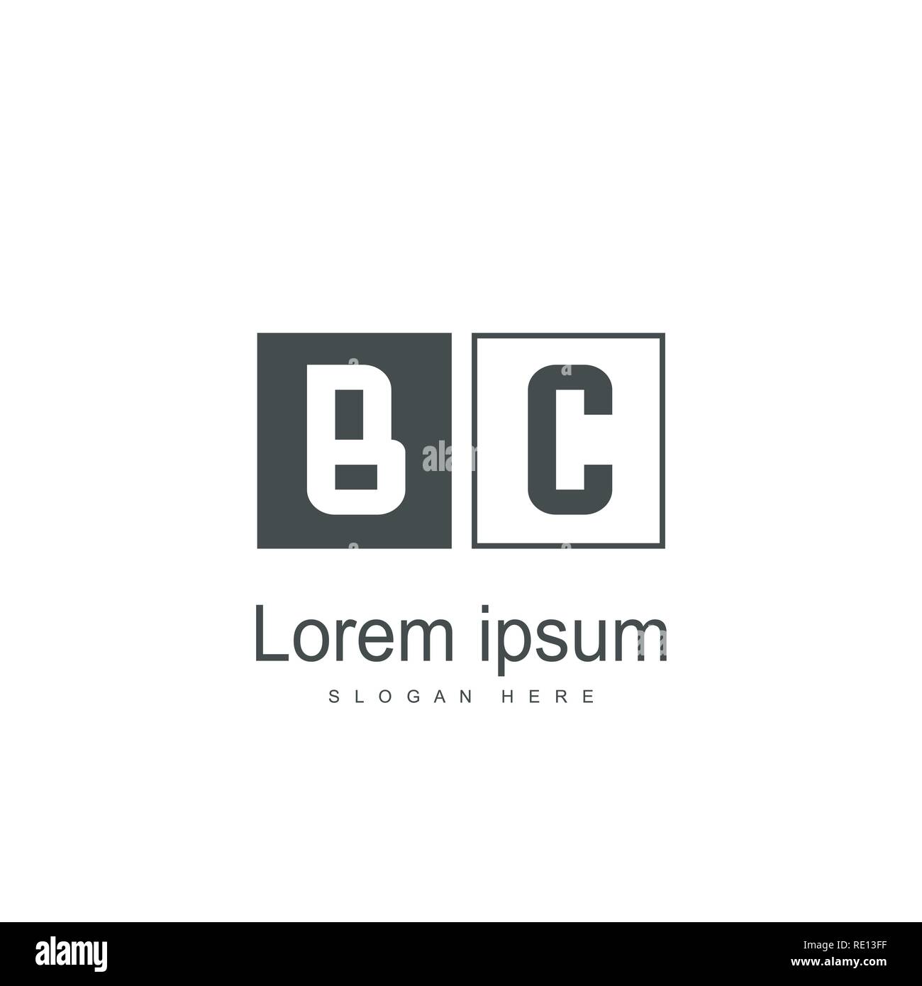 Letter Logo BC Template Vector Design Stock Vector Image & Art - Alamy