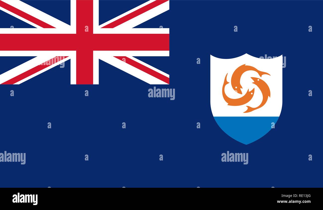 Vector Illustration of Anguilla Flag Stock Vector Image & Art - Alamy