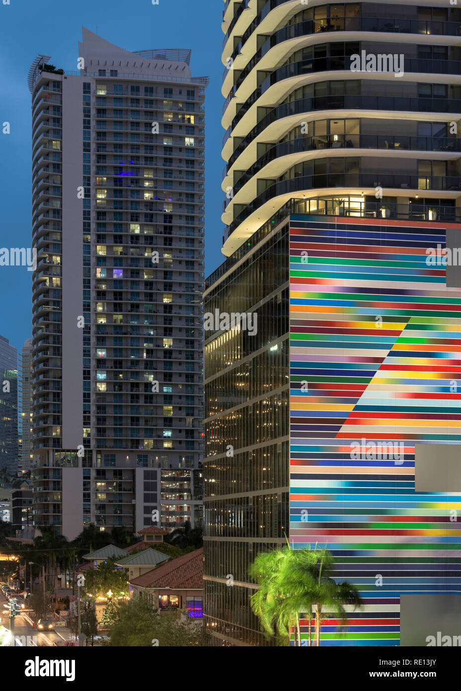 SLS LUX Brickell Condos on S Miami Avenue in downtown Miami, Florida ...
