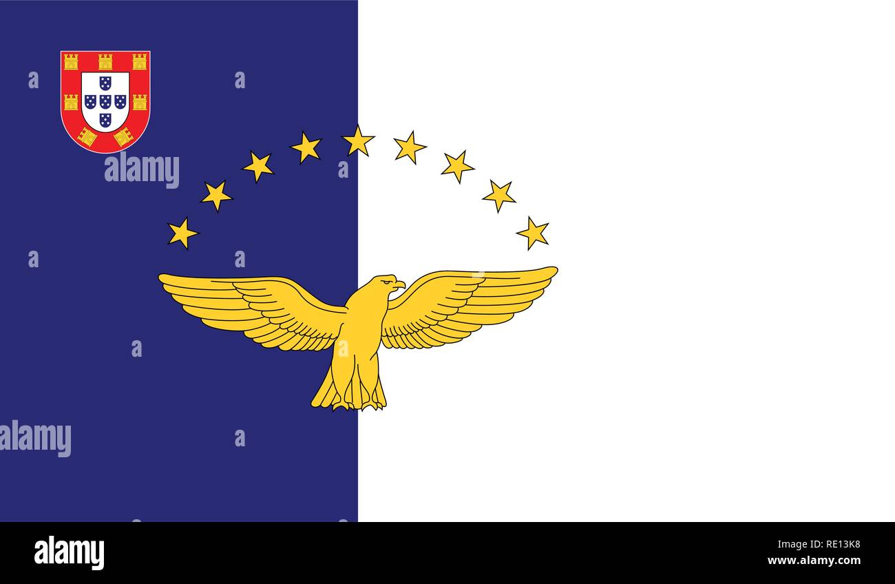 Vector Illustration of Azores Flag Stock Vector Image & Art - Alamy