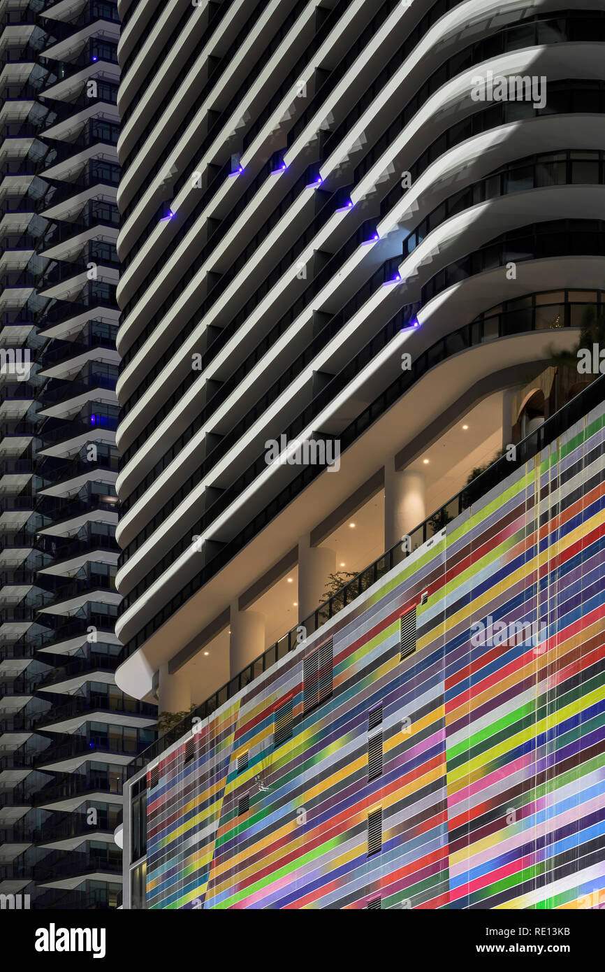 SLS LUX Brickell Condos on S Miami Avenue in downtown Miami, Florida ...
