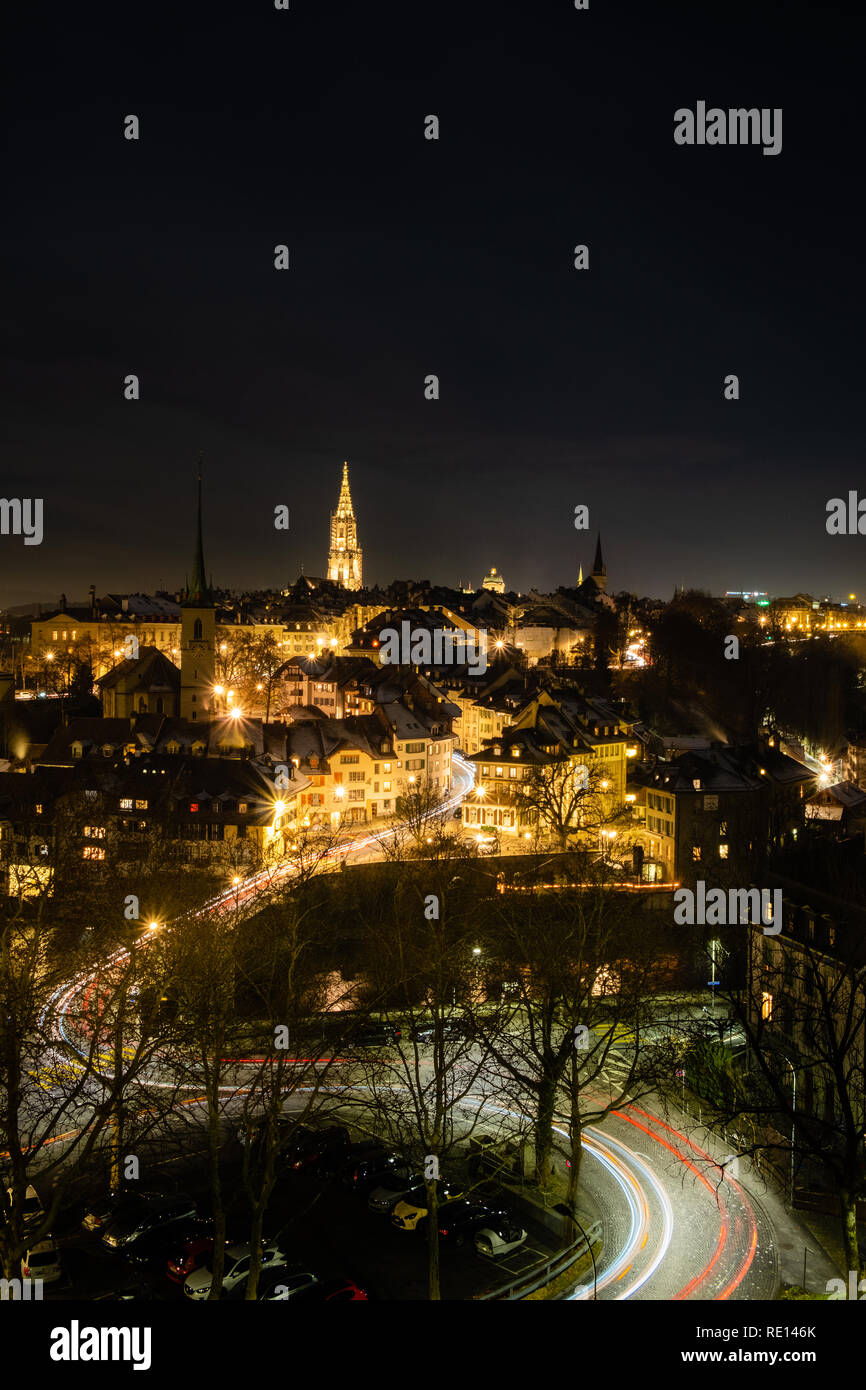 Berne by night, Switzerland Europe Stock Photo - Alamy