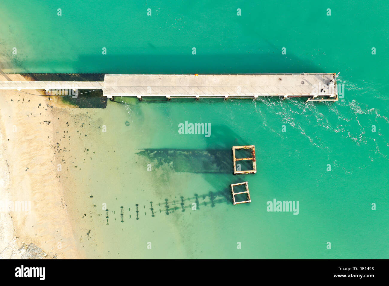 Shot pier sea boats hi-res stock photography and images - Alamy