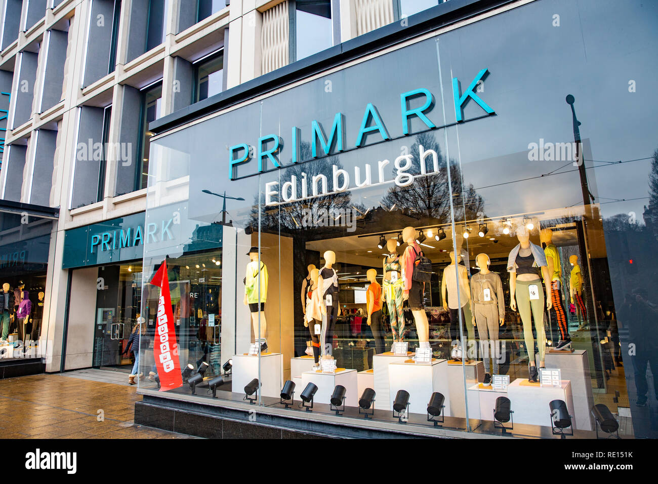 Primark department clothing store on Princes street in Edinburgh city ...
