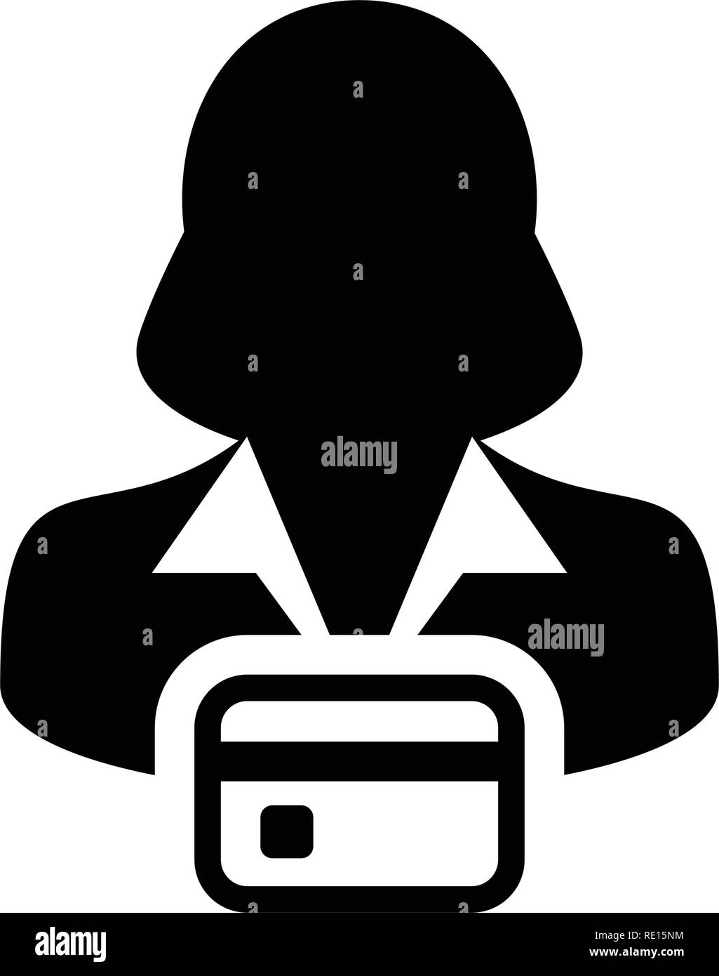 Shopping icon vector female user person profile avatar symbol with ...