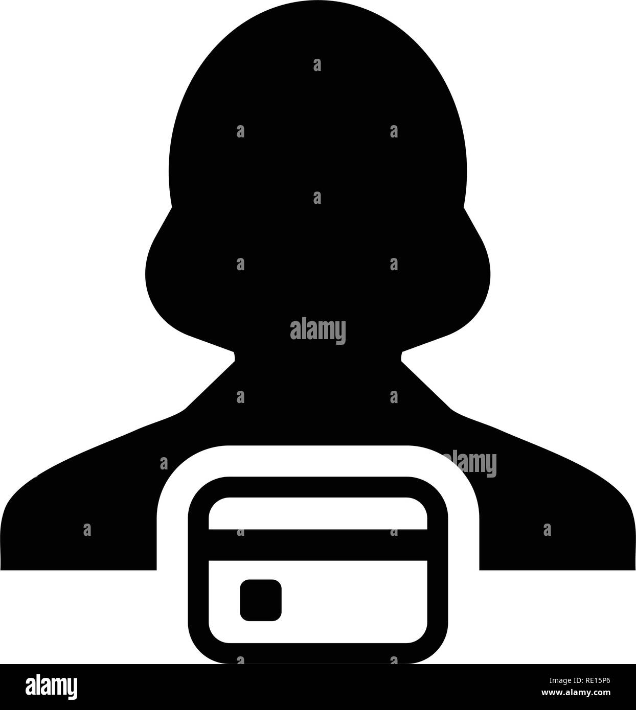 Finance icon vector female user person profile avatar symbol with ...