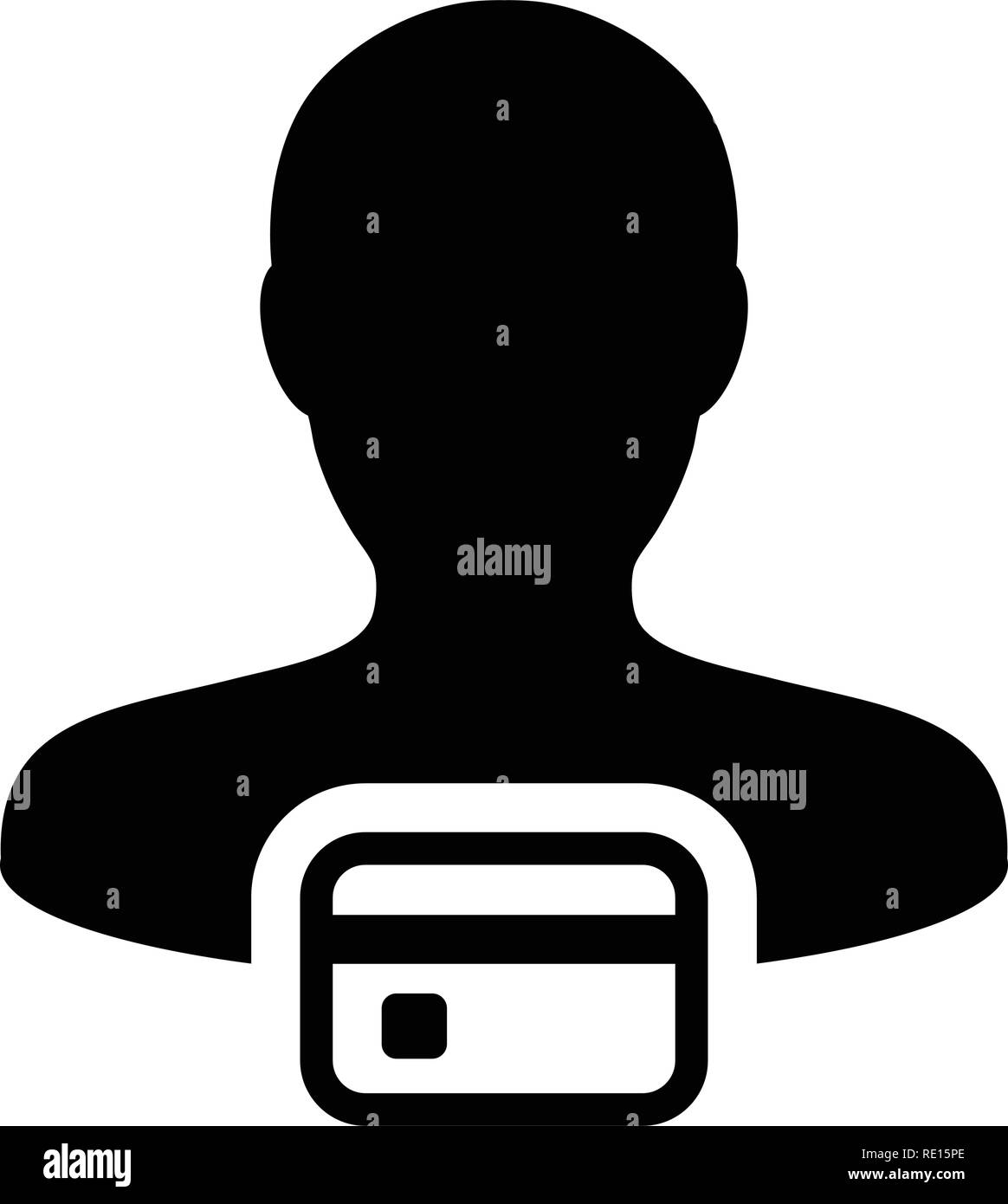 Transaction icon vector male user person profile avatar symbol with ...