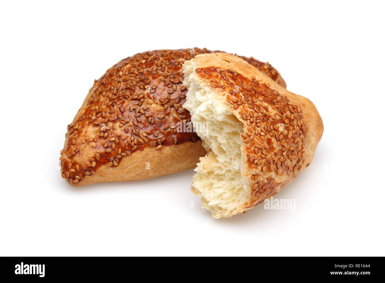 Turkish bun, pogaca, isolated on white background Stock Photo - Alamy