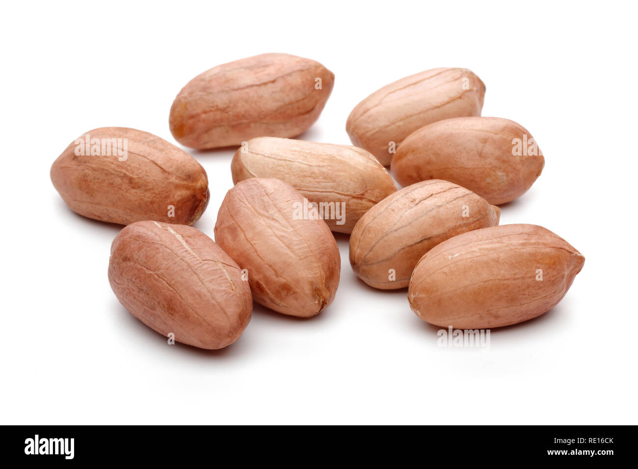 Peanuts isolated on white background Stock Photo - Alamy