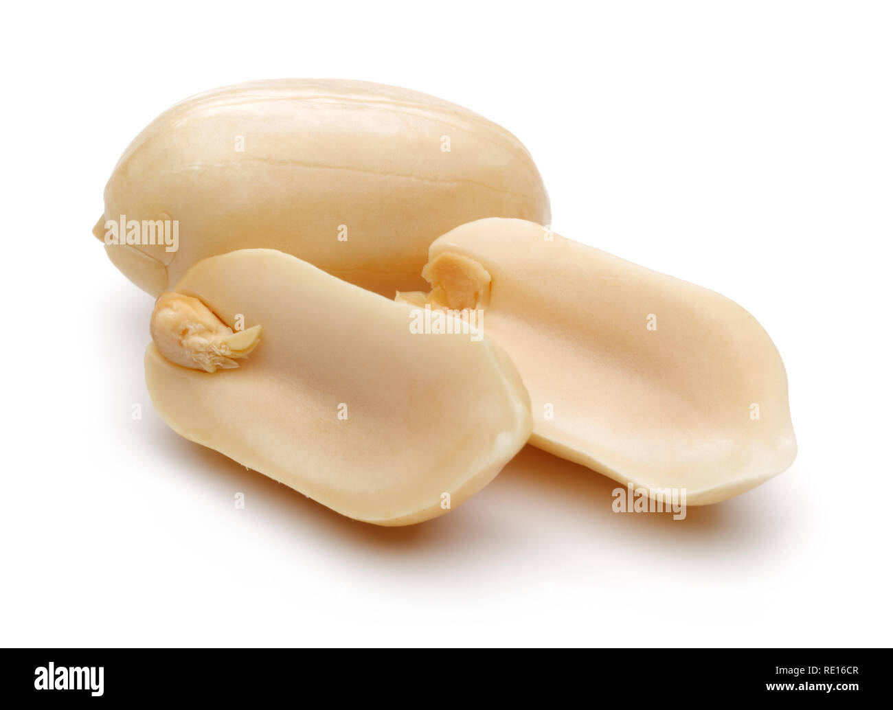 Peanuts isolated on white background Stock Photo - Alamy