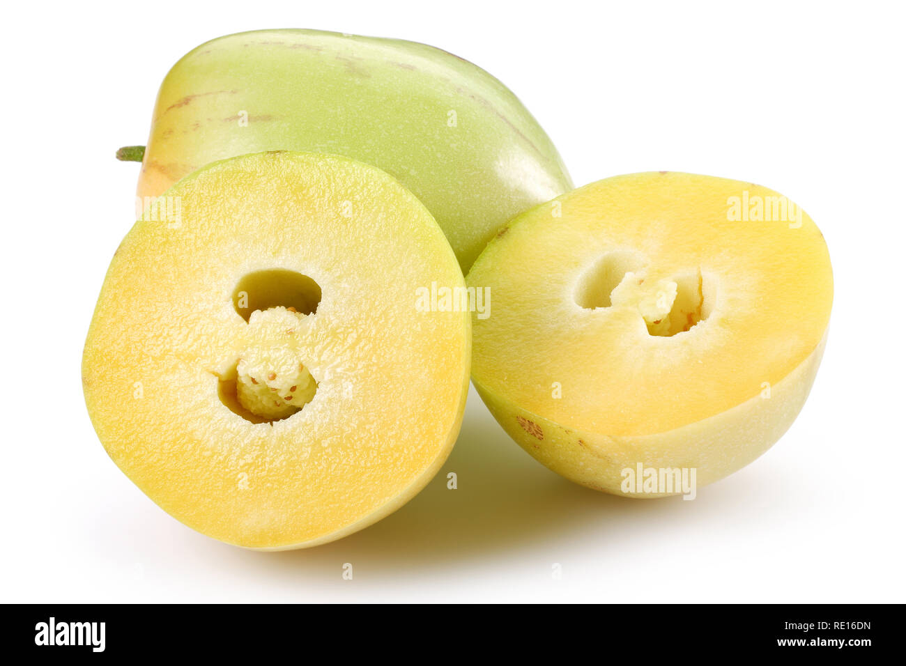 Pepino melon fruit isolated on white background Stock Photo - Alamy