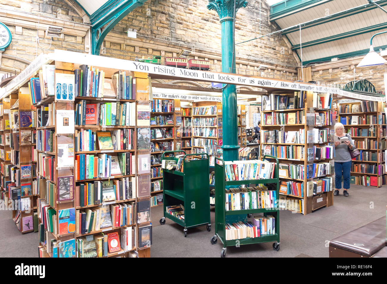 Interior of Barter Books (secondhand bookshop) Alnwick Station, Alnwick ...