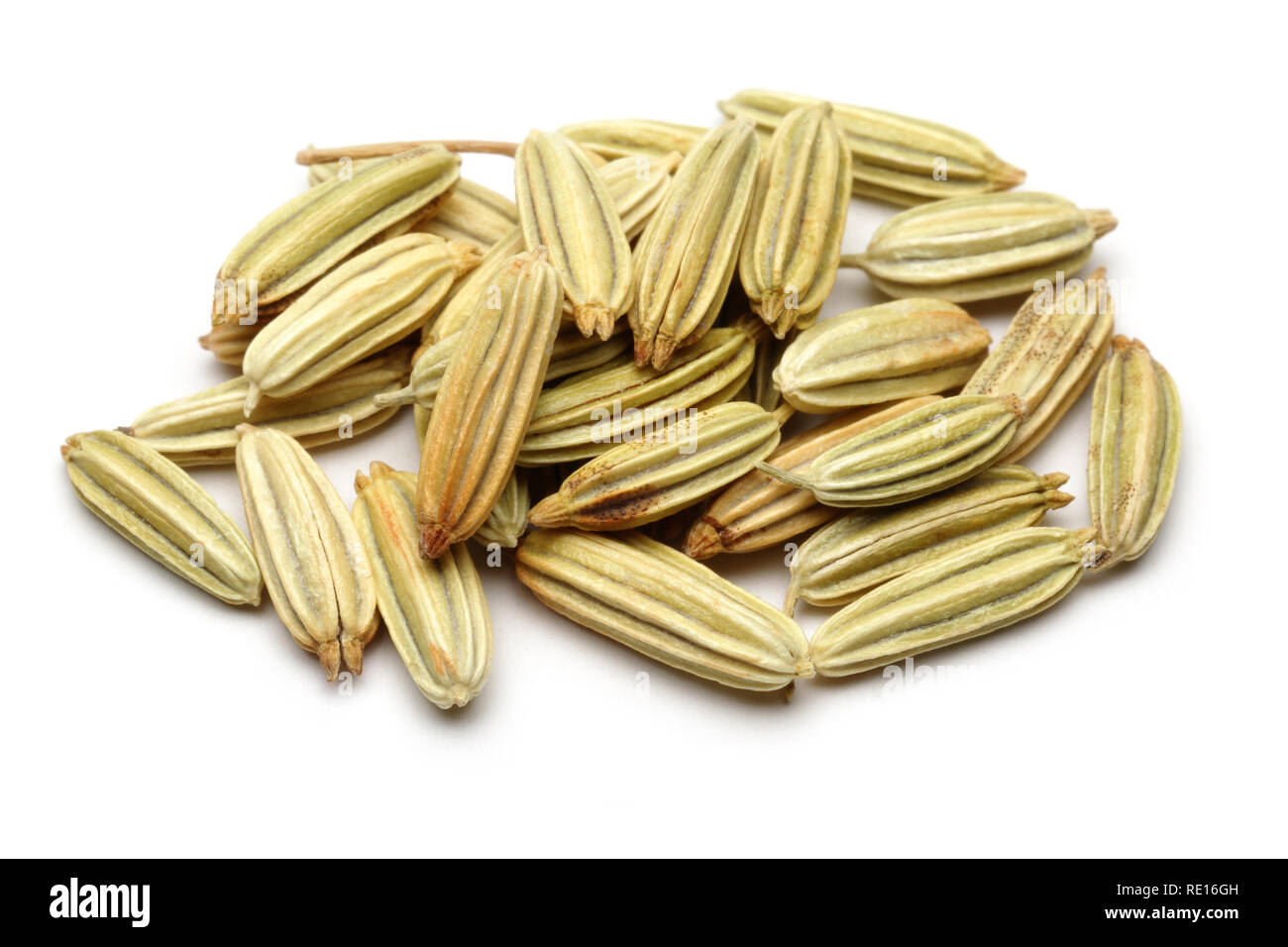 Dried fennel seeds isolated on white background Stock Photo - Alamy