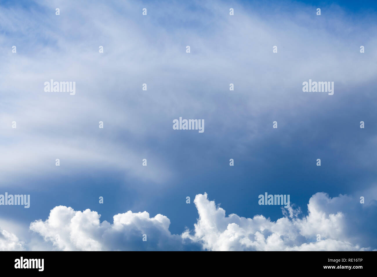Freash air blue sky with white fluffy clouds Stock Photo - Alamy