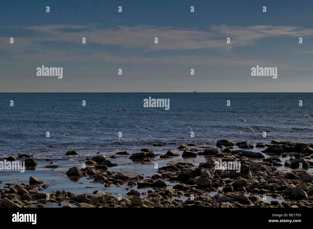 Life by seashore in Black sea Nessebar, Bulgaria Stock Photo - Alamy