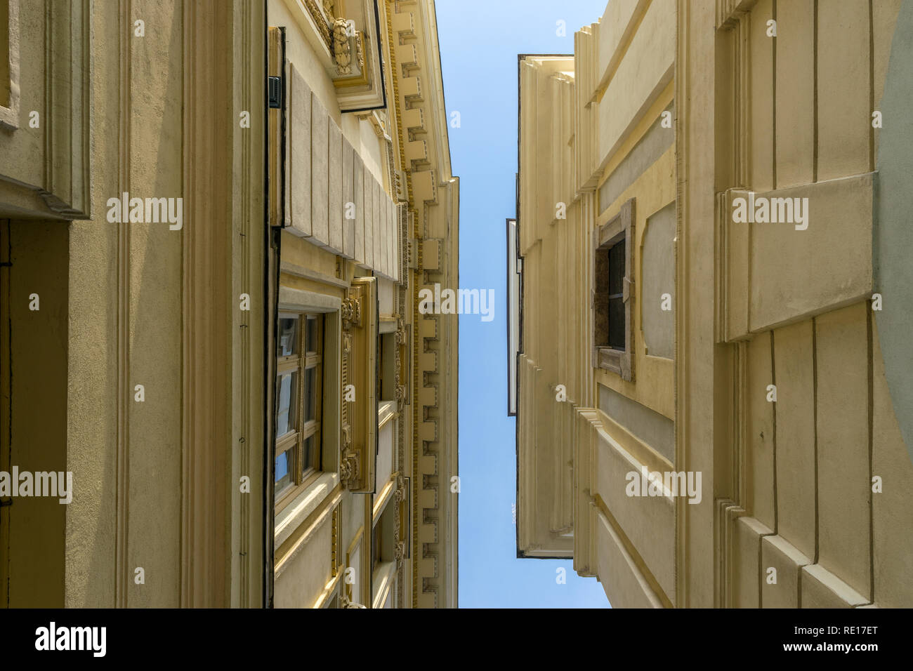 Architectural elements of the City Hall of Sibiu, Romania Stock Photo ...