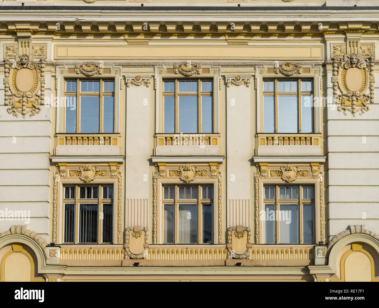 The Baroque style architectural elements of the City Hall of Sibiu ...