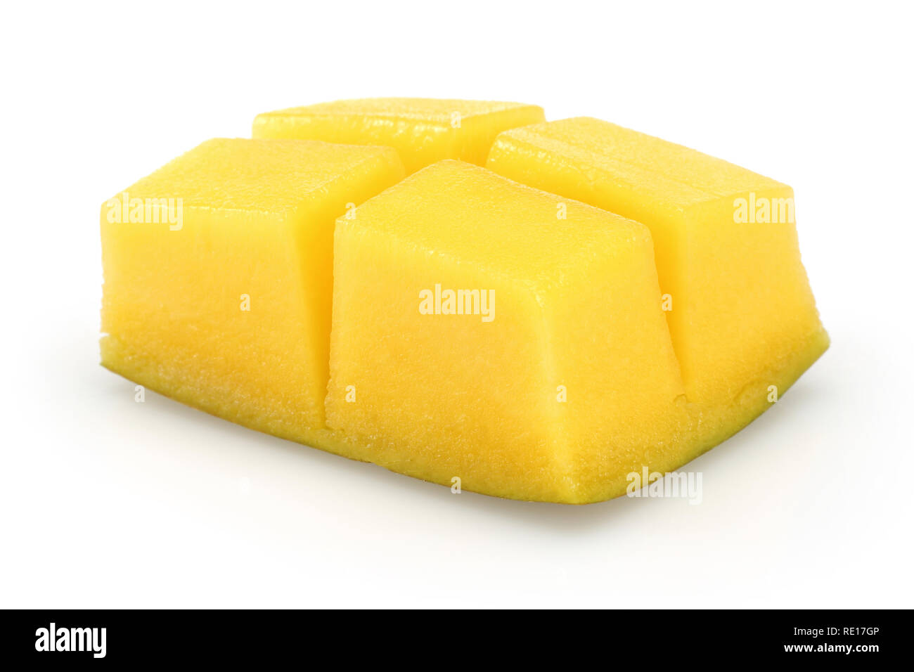 Fresh Mango slices isolated on white background Stock Photo - Alamy