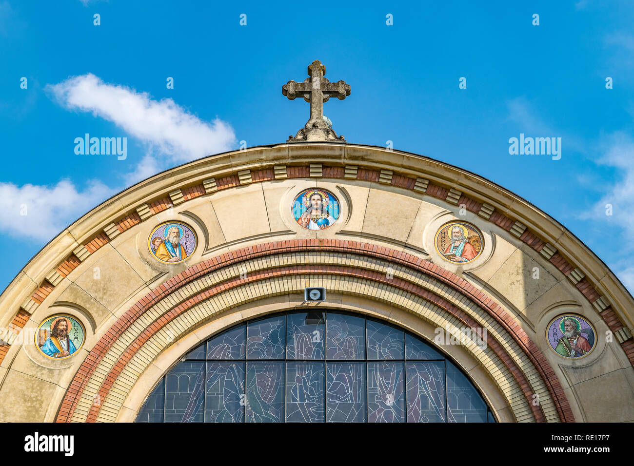 Sibiu, Romania - Holy Trinity Cathedral on a sunny summer day in Sibiu ...