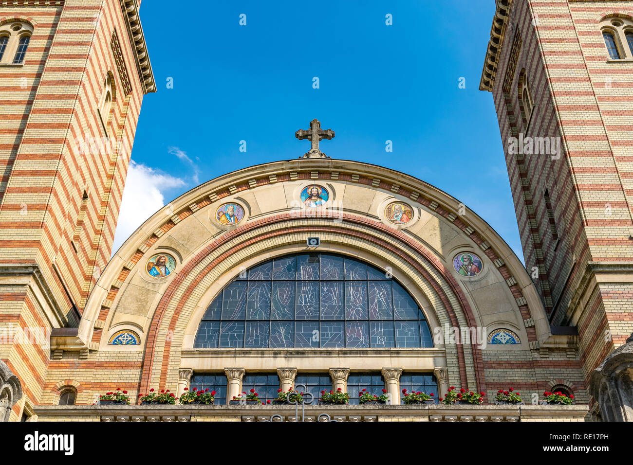 Sibiu, Romania - Holy Trinity Cathedral on a sunny summer day in Sibiu ...