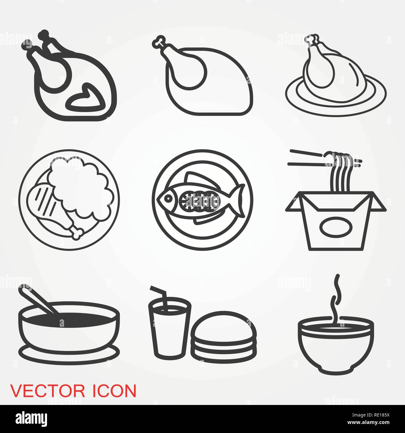 Food icon logo, illustration, vector sign symbol for design Stock ...