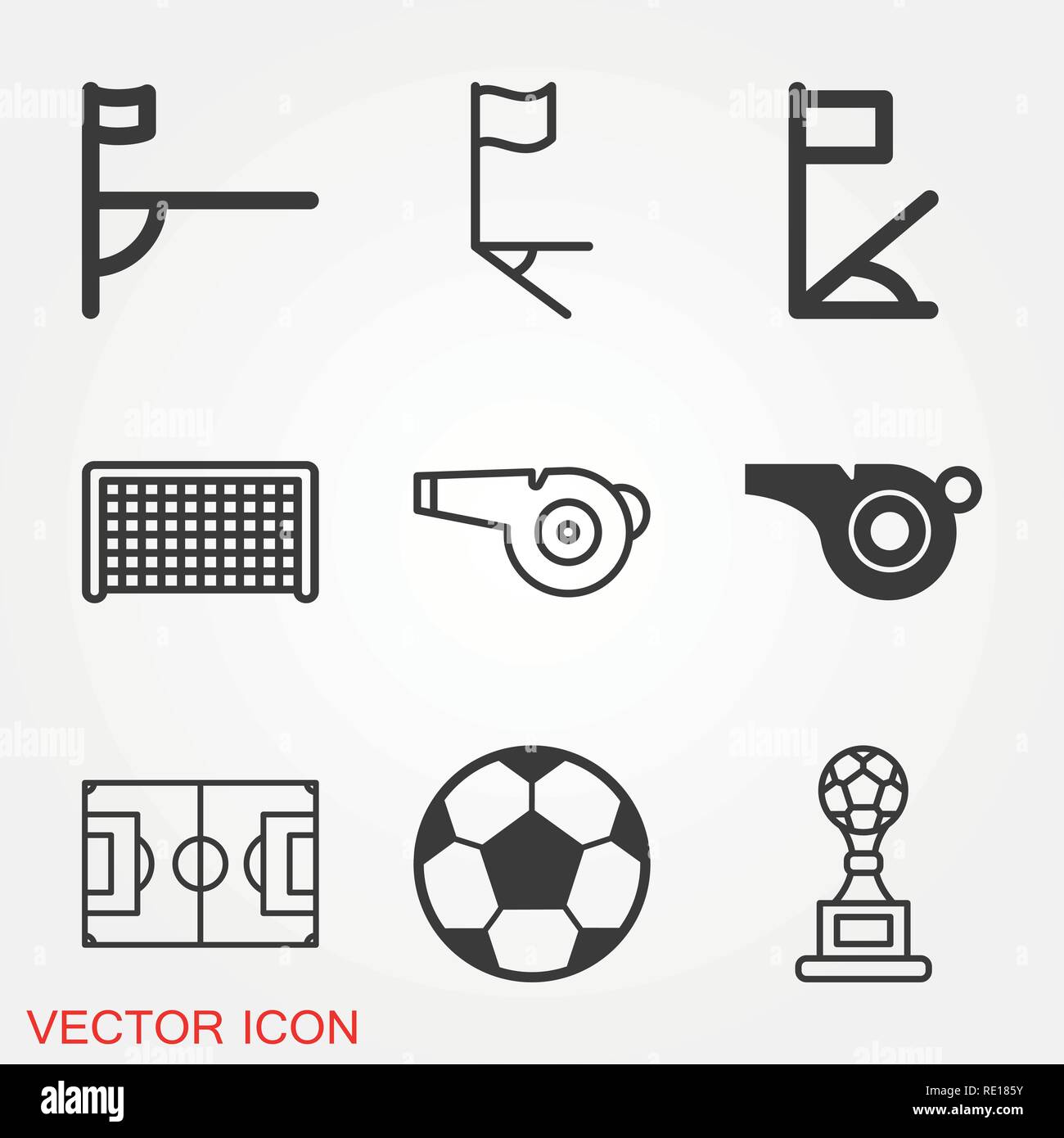 Soccer icon logo, illustration, vector sign symbol for design Stock ...