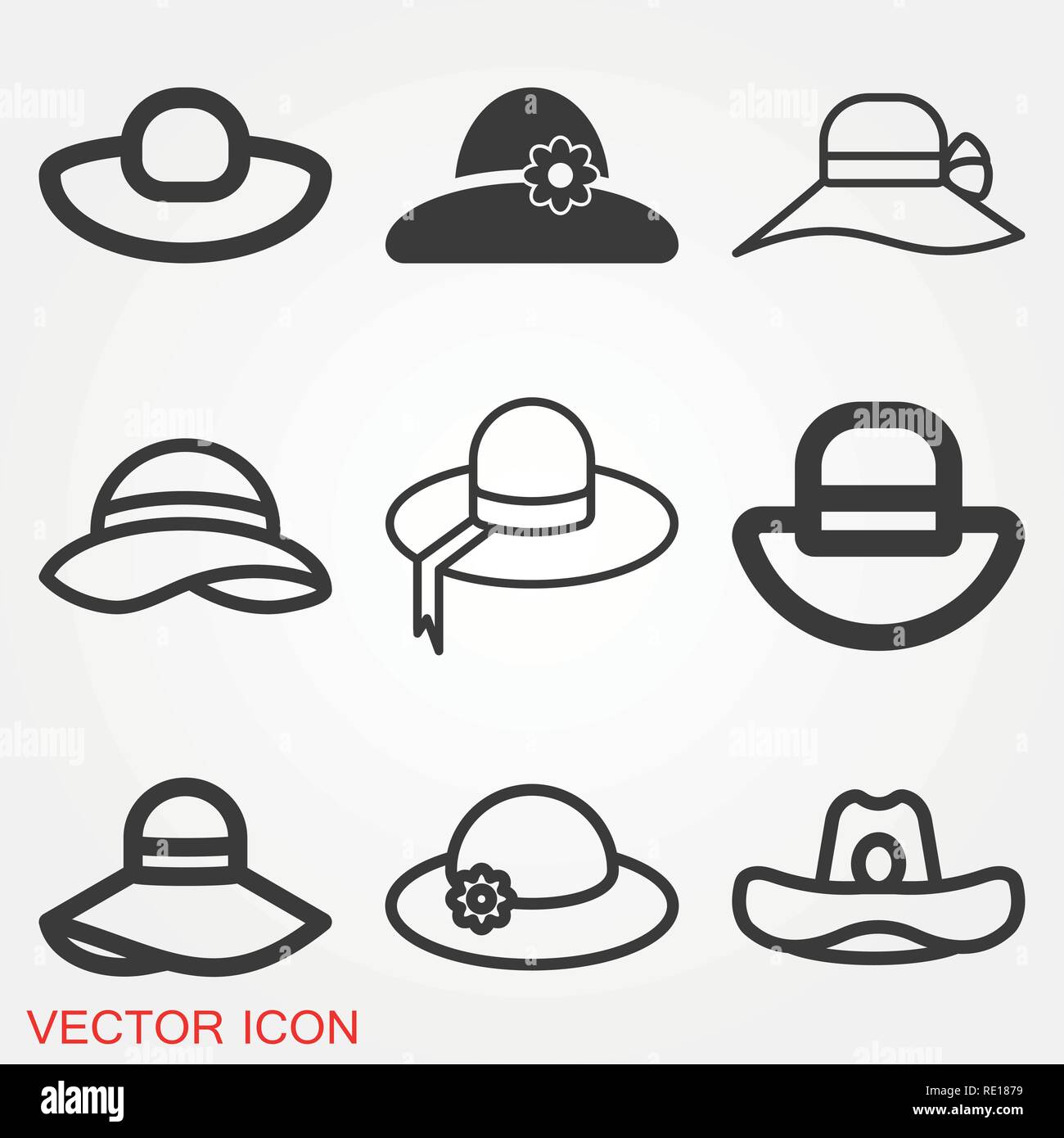 Hat icon logo, vector sign symbol for design Stock Vector Image & Art ...