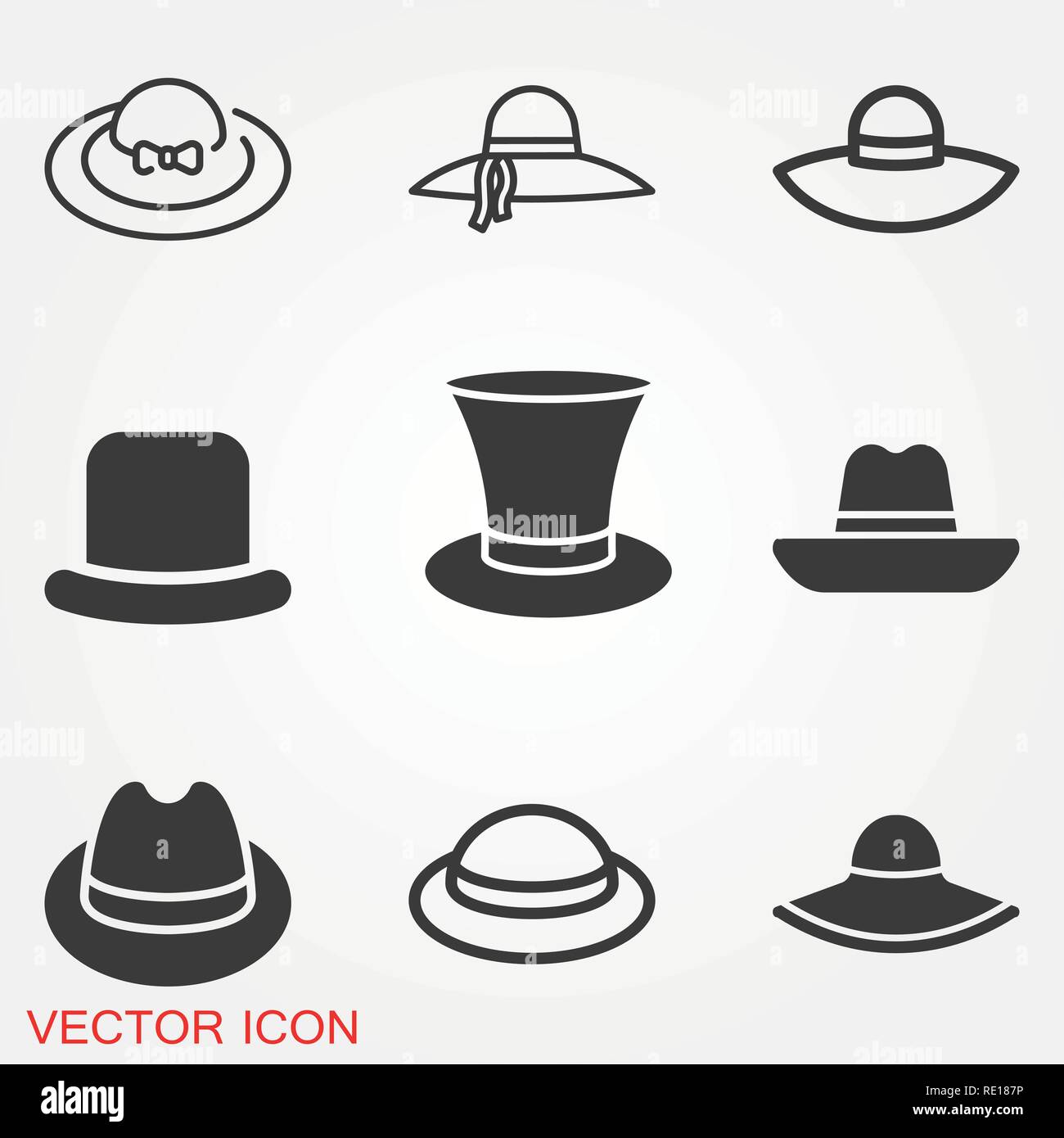 Hat icon logo, vector sign symbol for design Stock Vector Image & Art ...