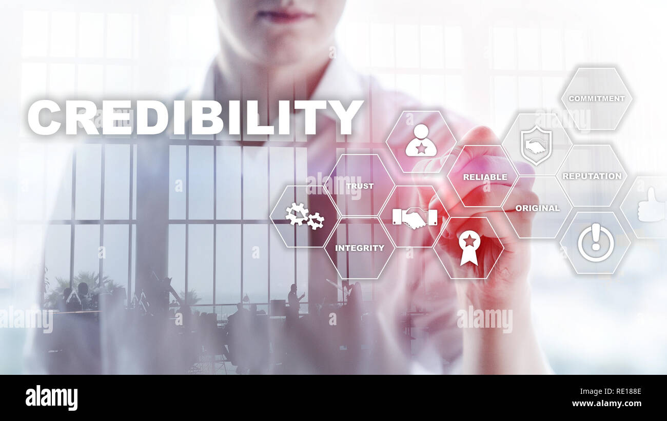Corporate credibility improvement concept. Multiple exposure, mixed ...