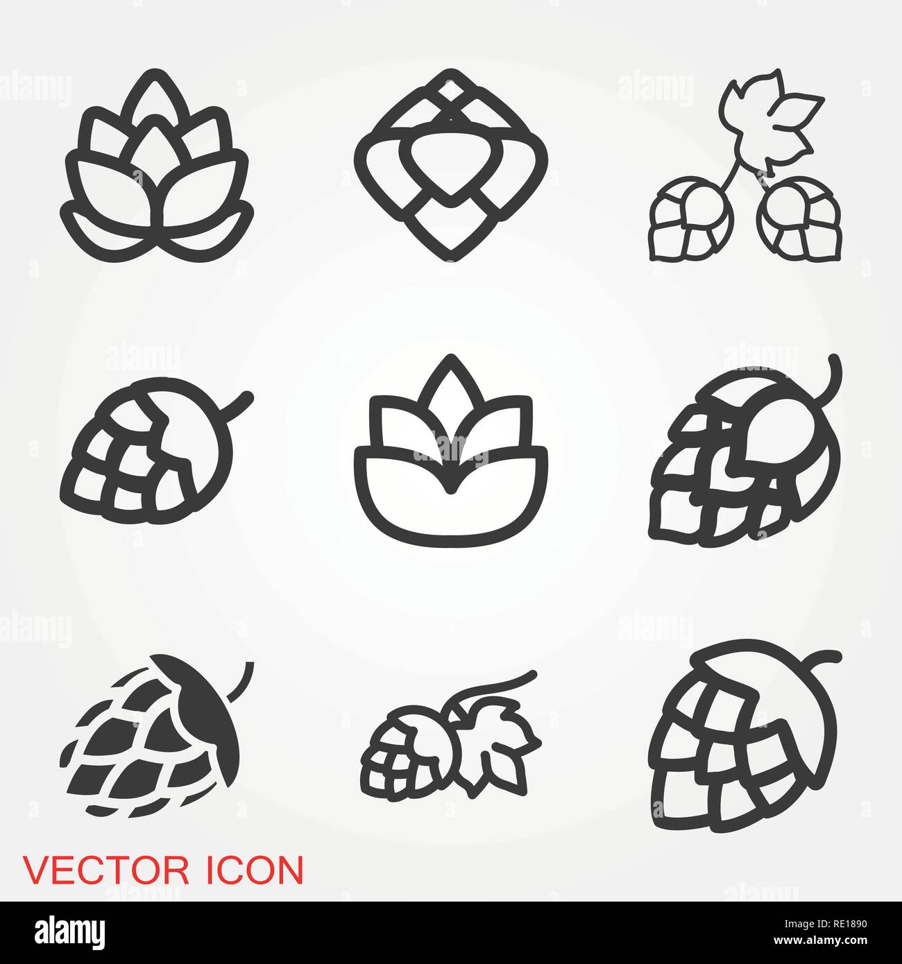 Hop icon logo, vector sign symbol for design Stock Vector Image & Art ...