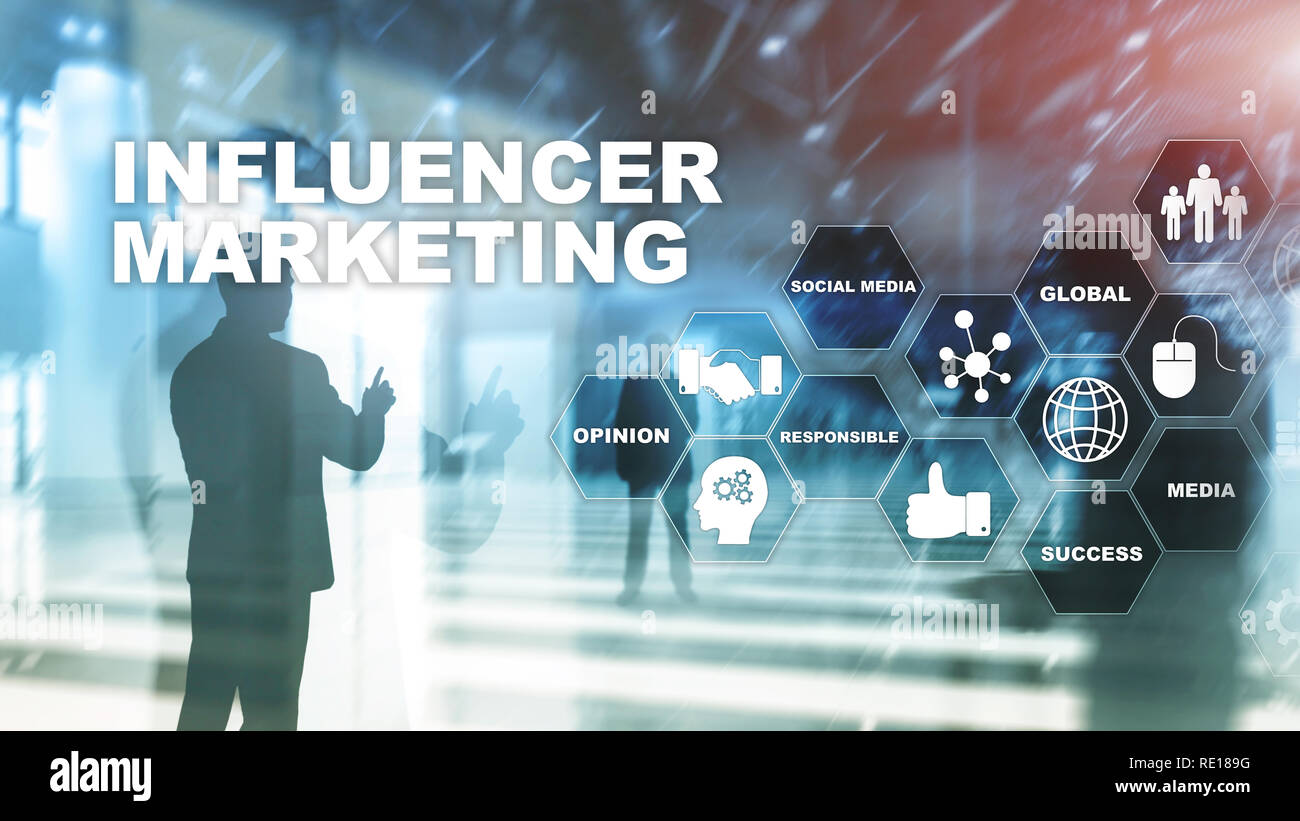 Influencer marketing concept in business. Technology, Internet and ...
