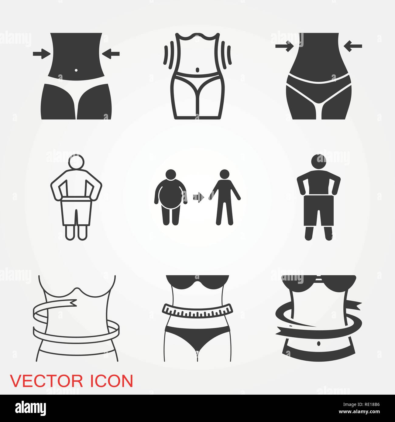 Lose Weight Stock Vector Images - Alamy