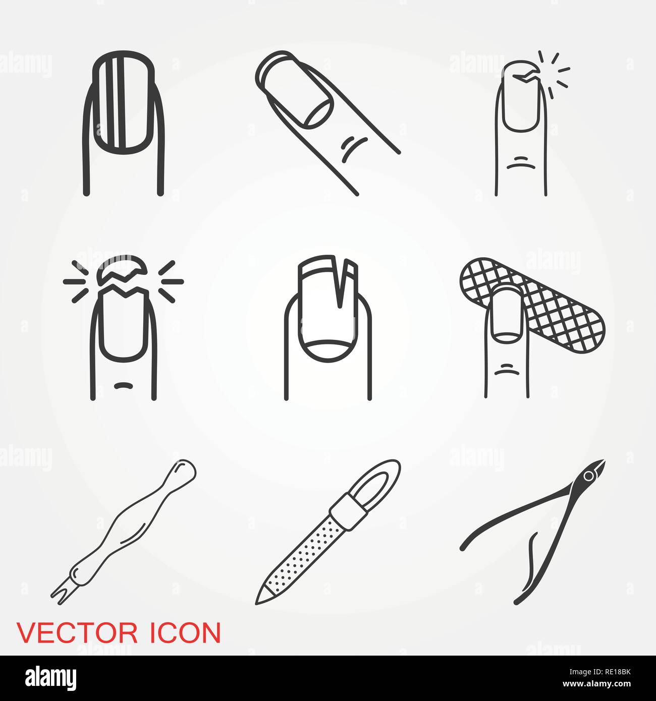 Manicure icon logo, illustration, vector sign symbol for design Stock ...