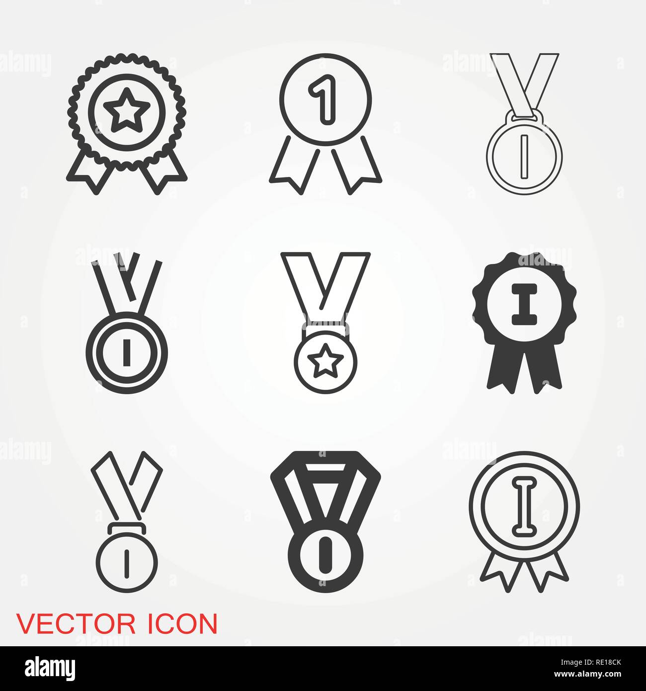 Medal icon, vector logo, medal symbol for your web site Stock Vector ...