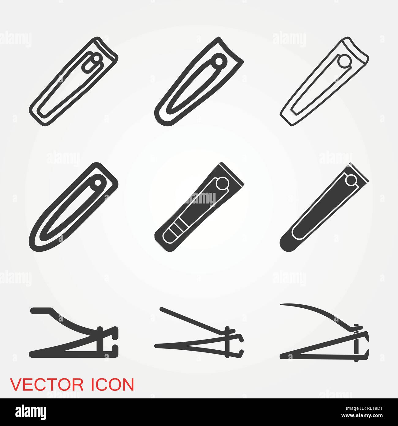 Nail clippers icon logo, illustration, vector sign symbol for design ...