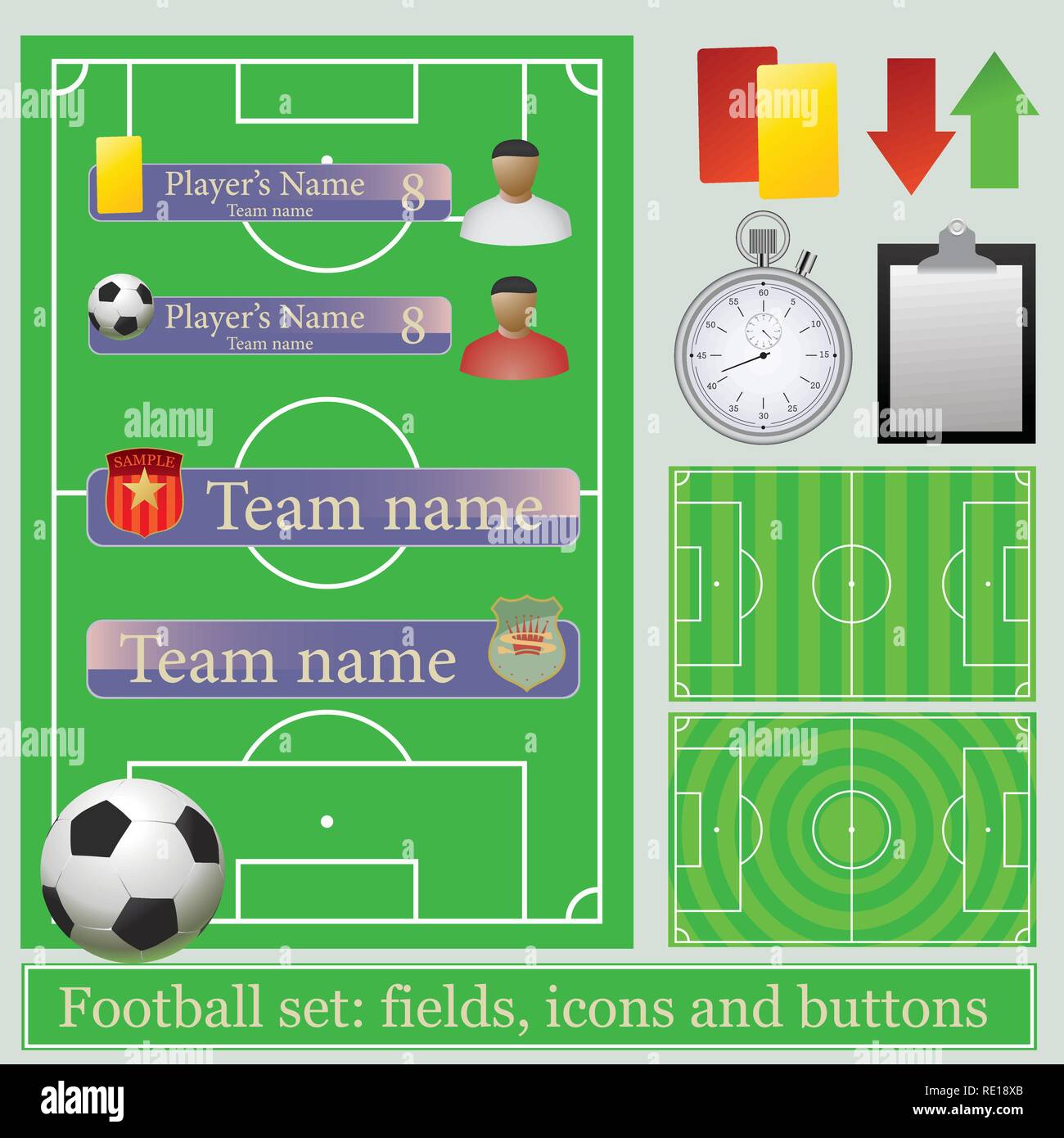 Soccer football yellow card Stock Vector Images - Alamy