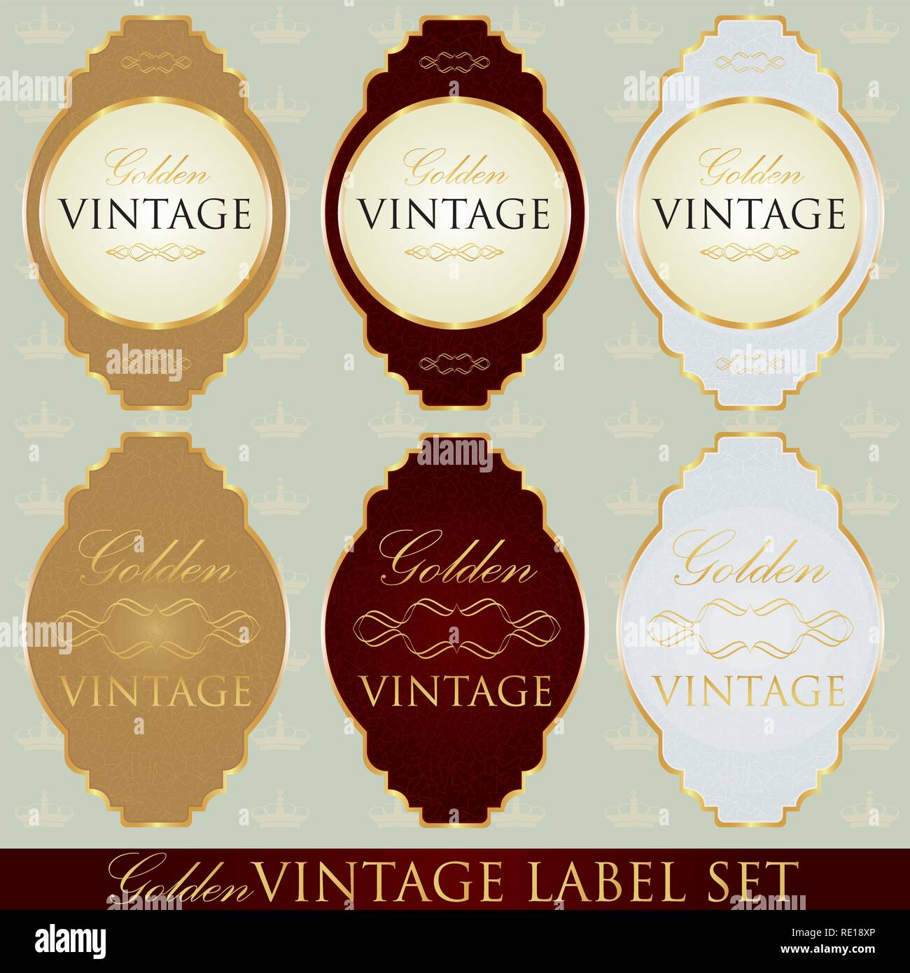 Golden vintage Stock Vector Images - Alamy