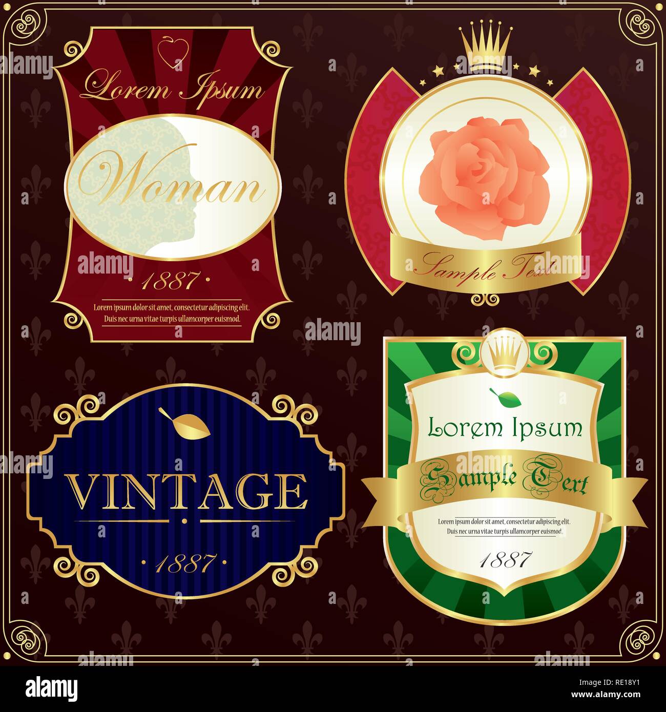 Rose album Stock Vector Images - Alamy