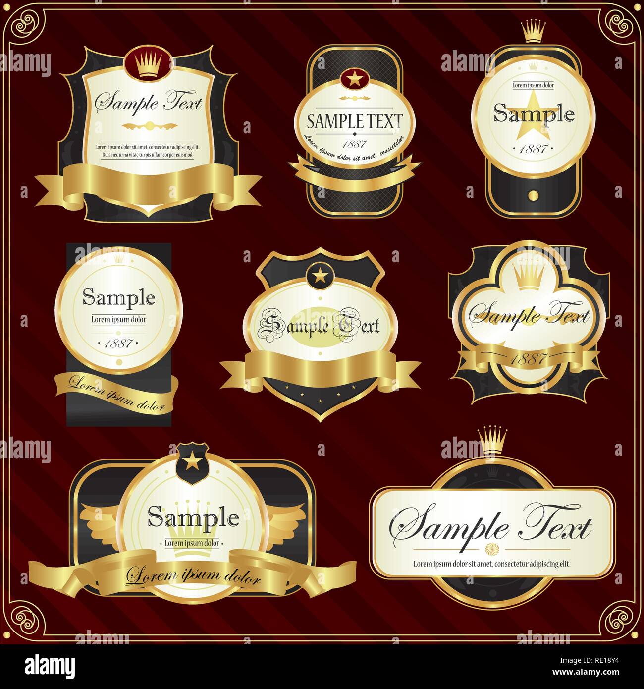 Royal blue and gold logo background hi-res stock photography and images ...