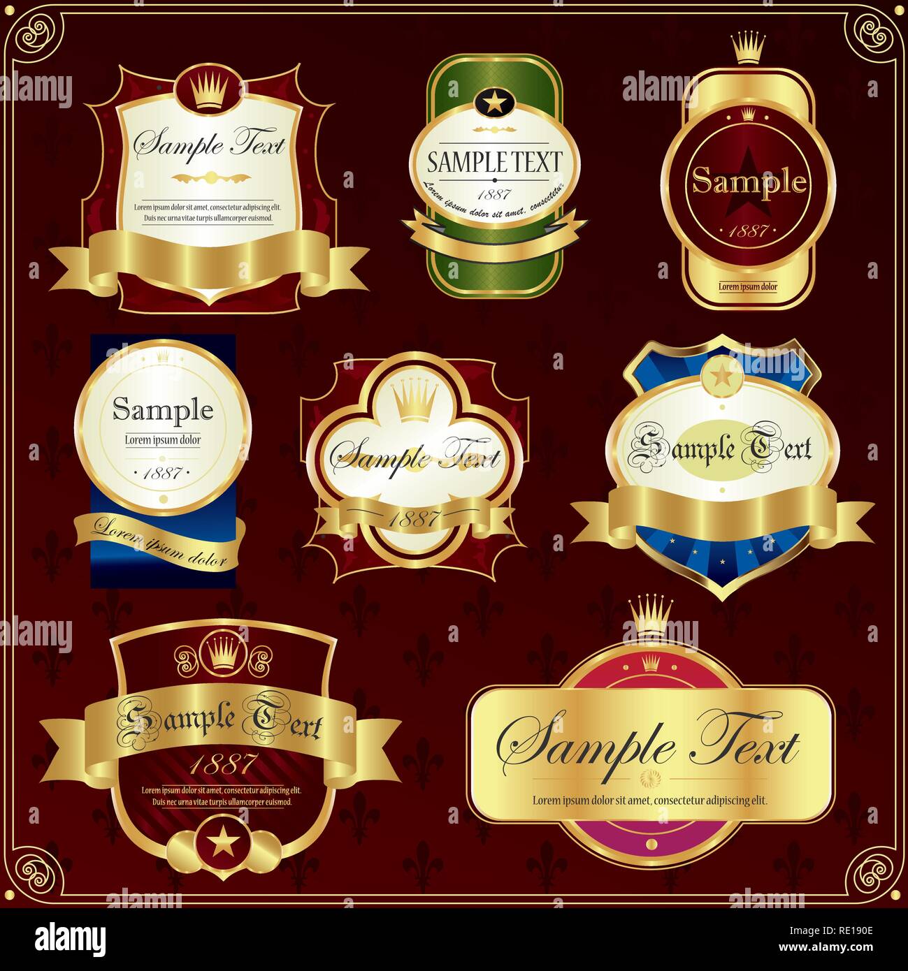 Royal blue and gold logo background hi-res stock photography and images ...