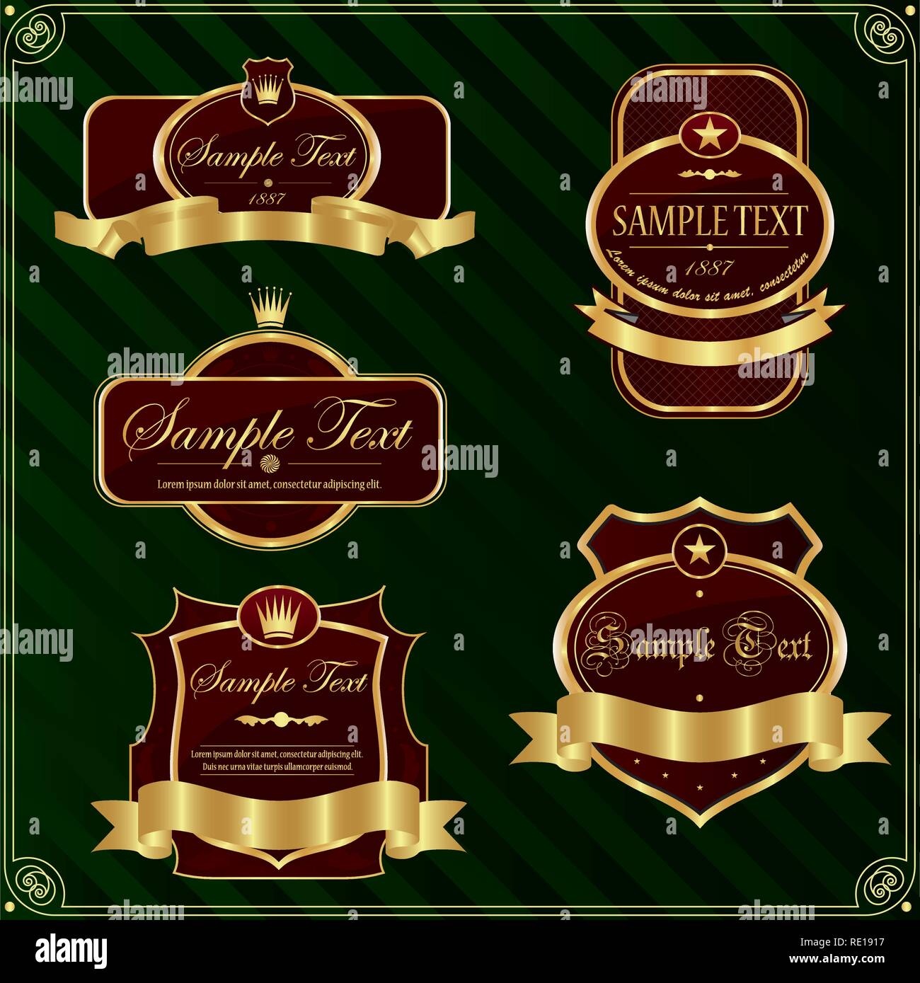 Royal blue and gold logo background hi-res stock photography and images ...