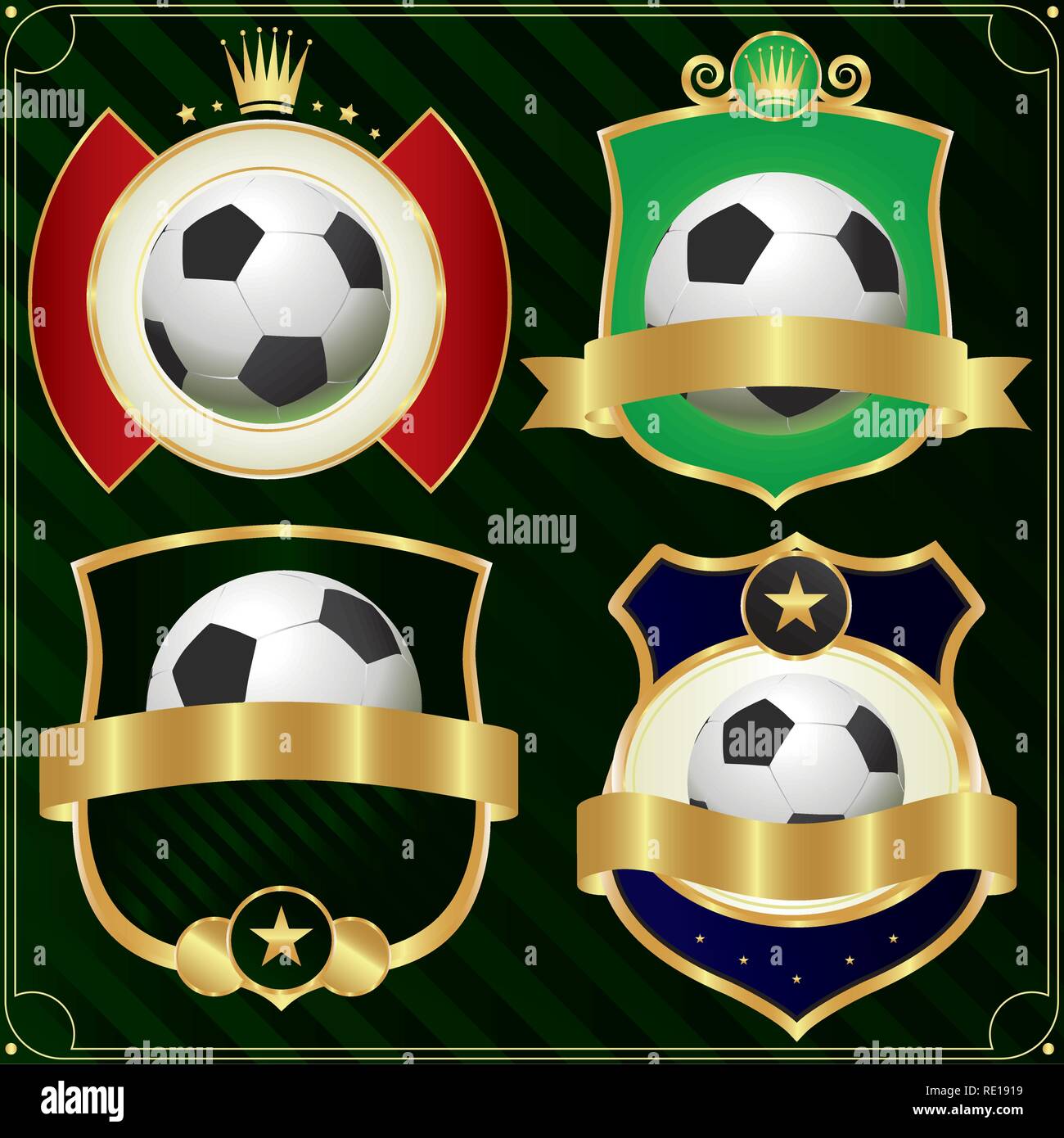 Green and yellow football Stock Vector Images - Alamy