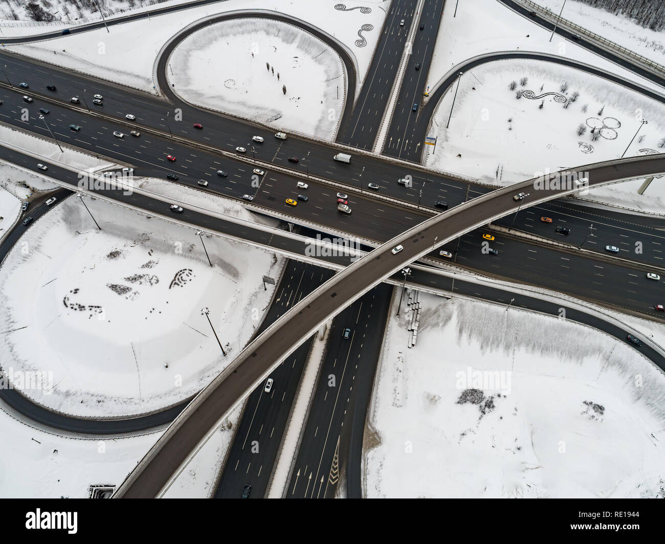 Russia snow city aerial hi-res stock photography and images - Alamy