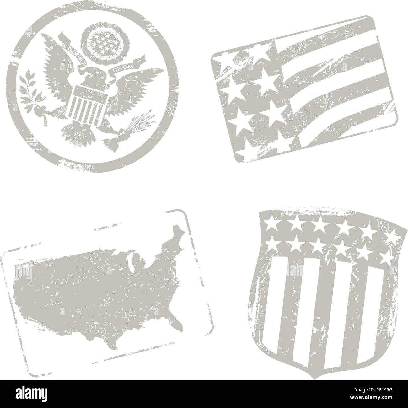American flag stamps Cut Out Stock Images & Pictures - Alamy