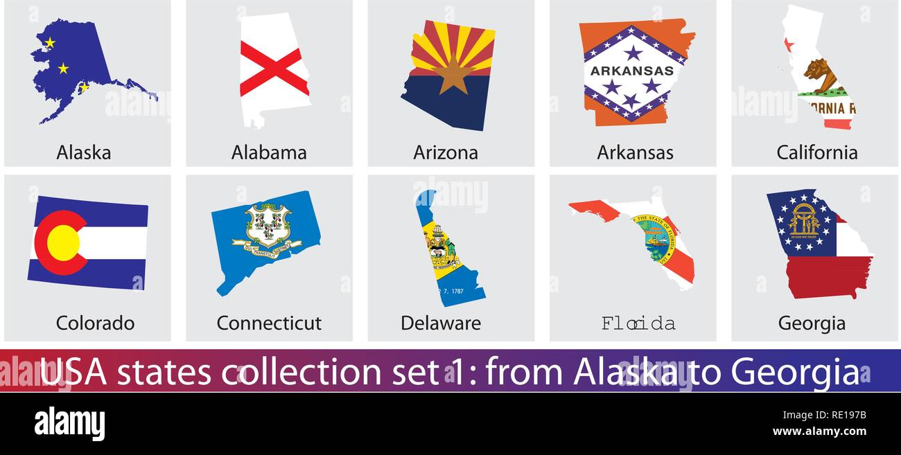 Georgia State Flags Stock Vector Images - Alamy