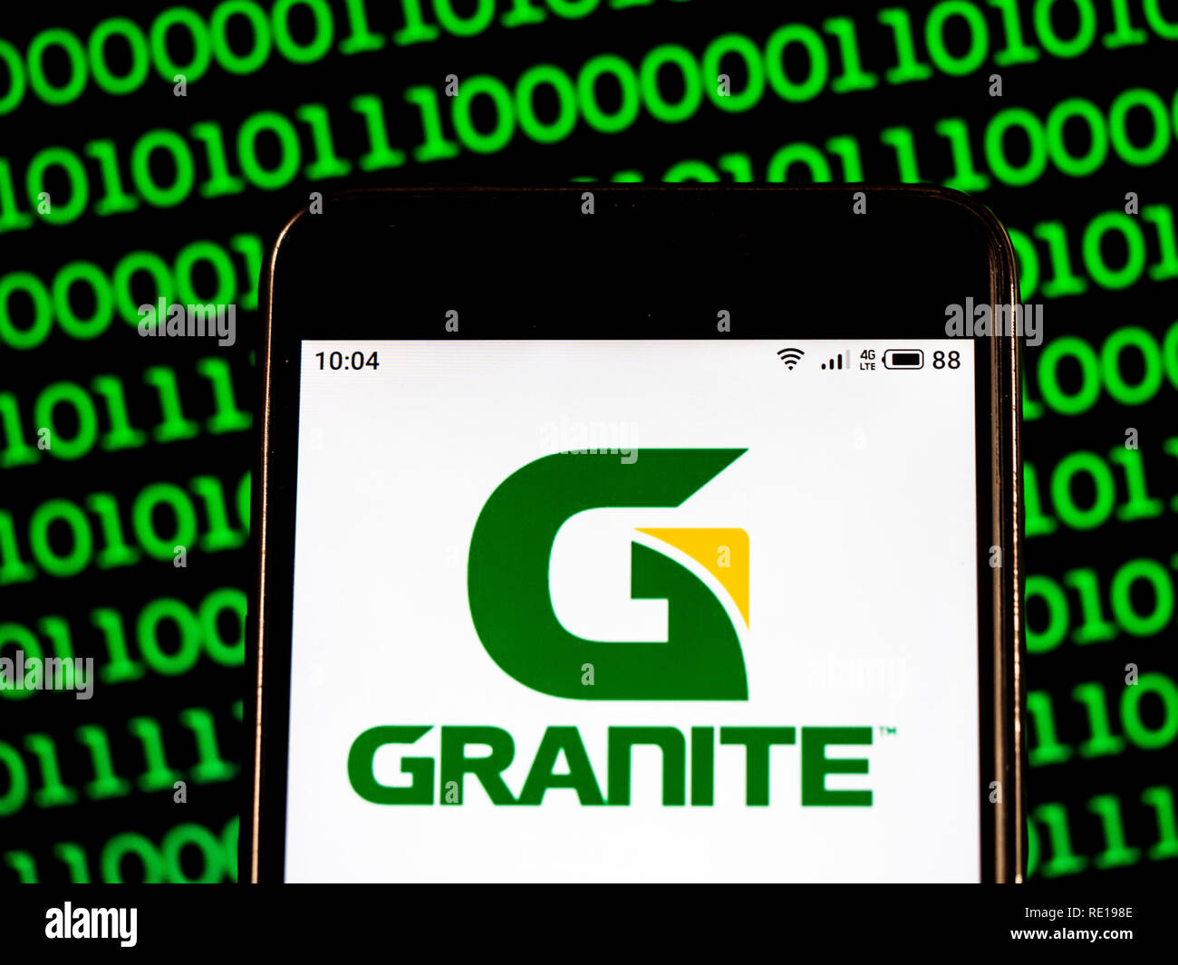 Granite Construction company logo seen displayed on smart phone Stock ...