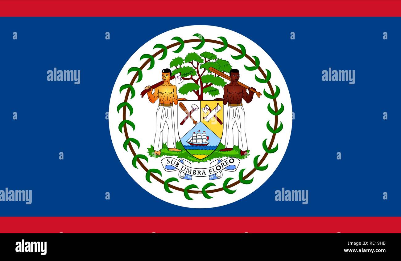 Flag of belize Stock Vector Images - Alamy