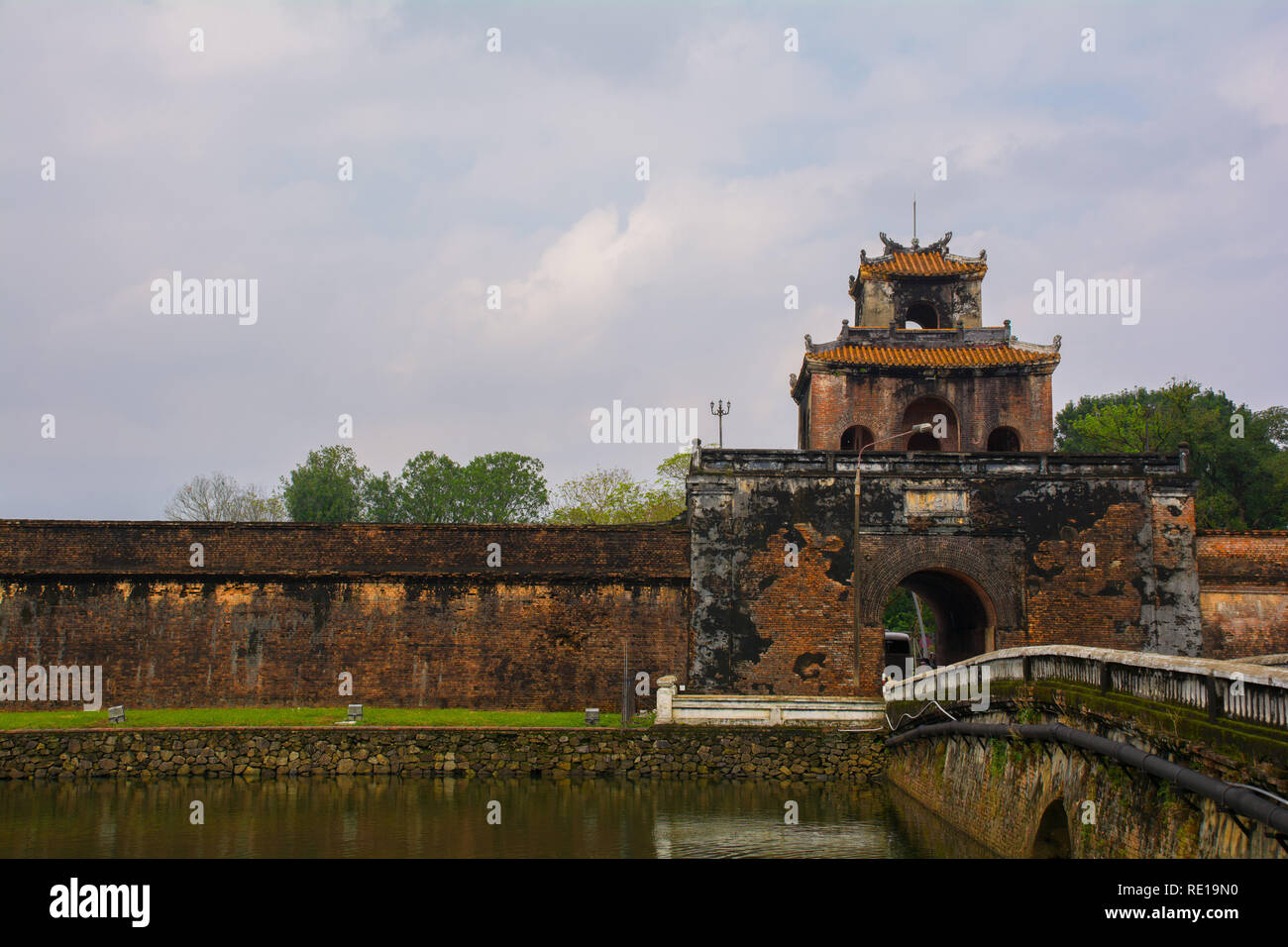 Ngan Gate, one of the entrances to the Imperial City in Hue, Vietnam ...